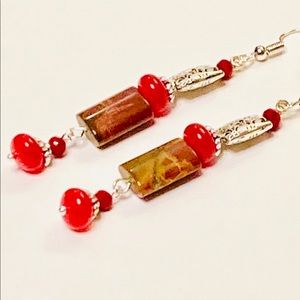 JK Designs | Jewelry | Painterly Red Picasso Jasper Rectangular ...